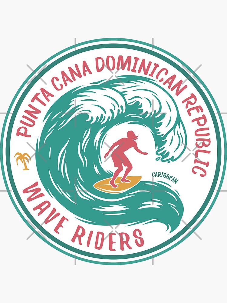 "Punta Cana Dominican Republic Surfing Vintage" Sticker for Sale by ...