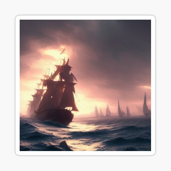 "Farewell to Sailing Ships" Sticker for Sale by MagpieCollector | Redbubble