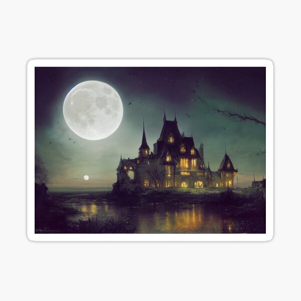 "Night Castle" Sticker for Sale by Fantasyya | Redbubble