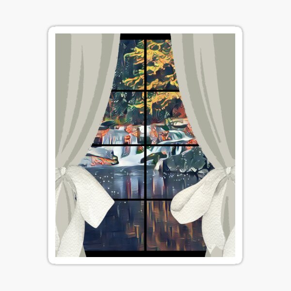 "looking out the window" Sticker for Sale by mandusha | Redbubble