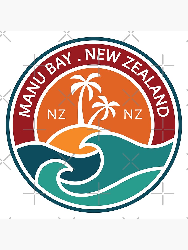 "Manu Bay New Zealand Retro" Poster for Sale by KrisSidDesigns | Redbubble
