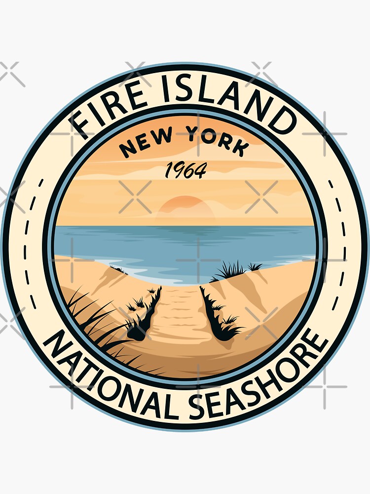 "Fire Island National Seashore New York Badge" Sticker for Sale by ...