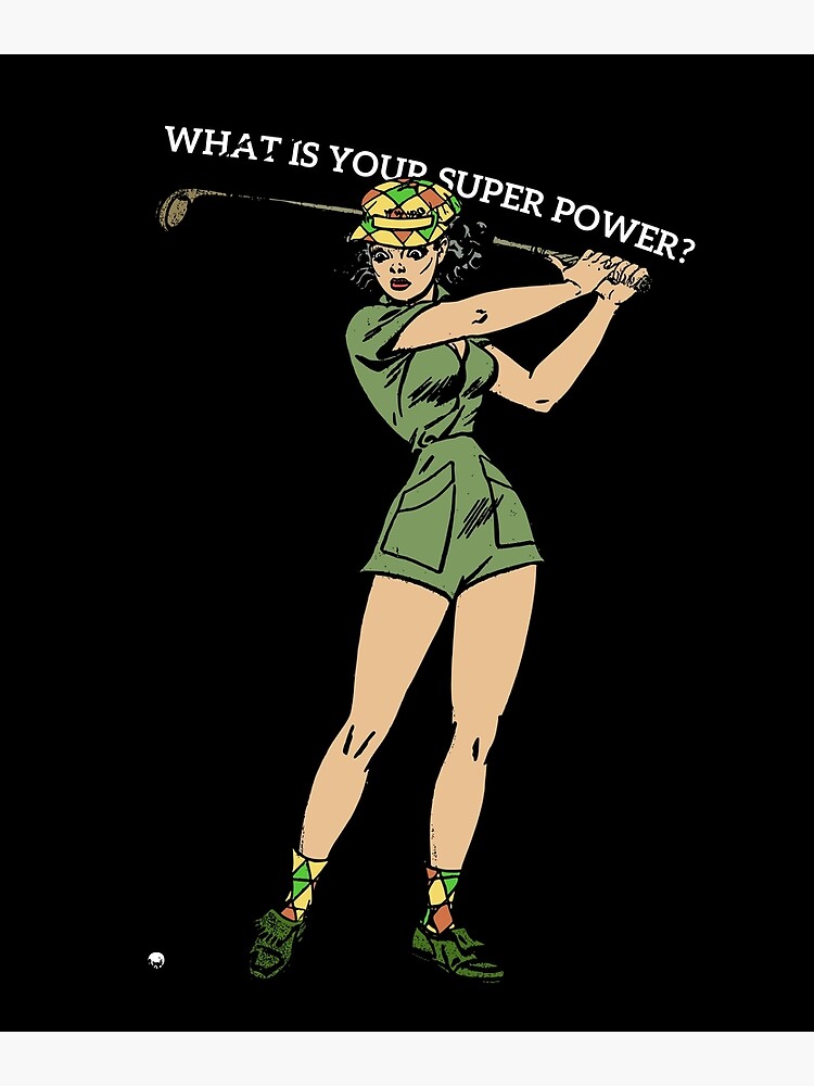 "What is Your Super Power | Woman Playing Golf | Watercolour Sports ...