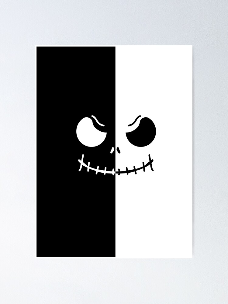 "Jack Skellington Half and Half Face" Poster for Sale by sblairzy ...