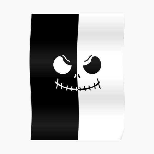 "Jack Skellington Half and Half Face" Poster for Sale by sblairzy ...