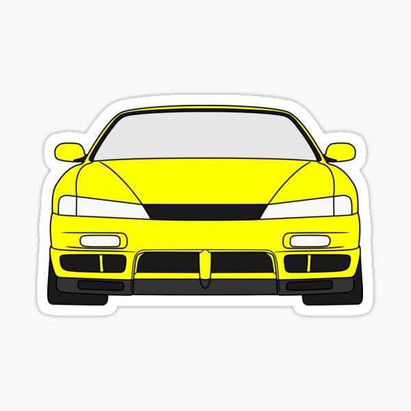 "Nissan Silvia S14 Kouki 200SX 240SX yellow color" Sticker for Sale by ...
