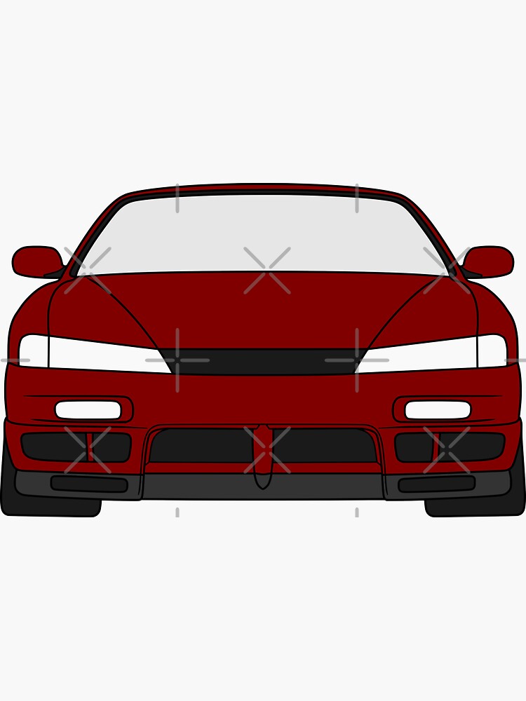 "Nissan Silvia S14 Kouki 200SX 240SX dark red burgundy color" Sticker ...