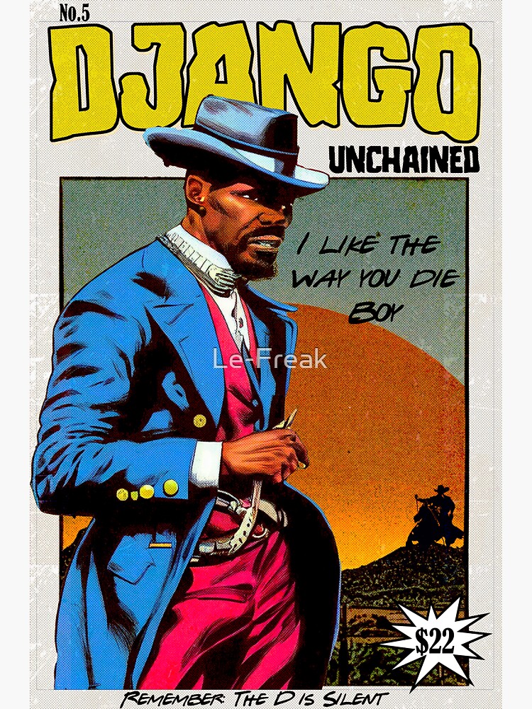 Django Unchained Comic ★" Sticker for Sale by Le-Freak | Redbubble