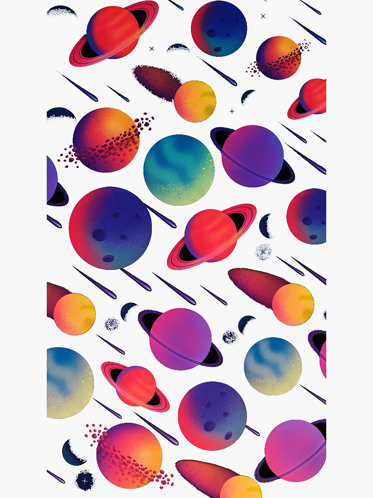 "planets colour" Sticker for Sale by youbup6 | Redbubble