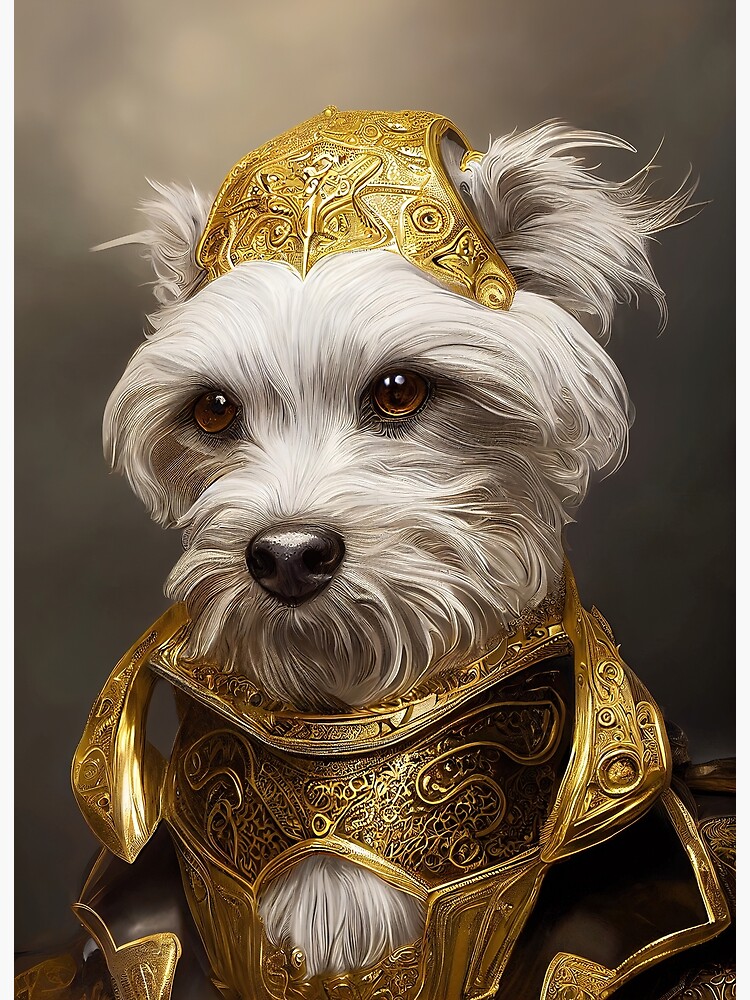 "Majestic Maltese Dog Portrait - The Goodest of Bois - AI Art" Art ...