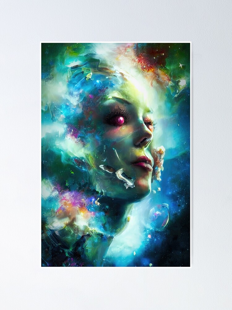 "Surreal Digital Painting - Cloud Watcher - AI Art" Poster for Sale by ...