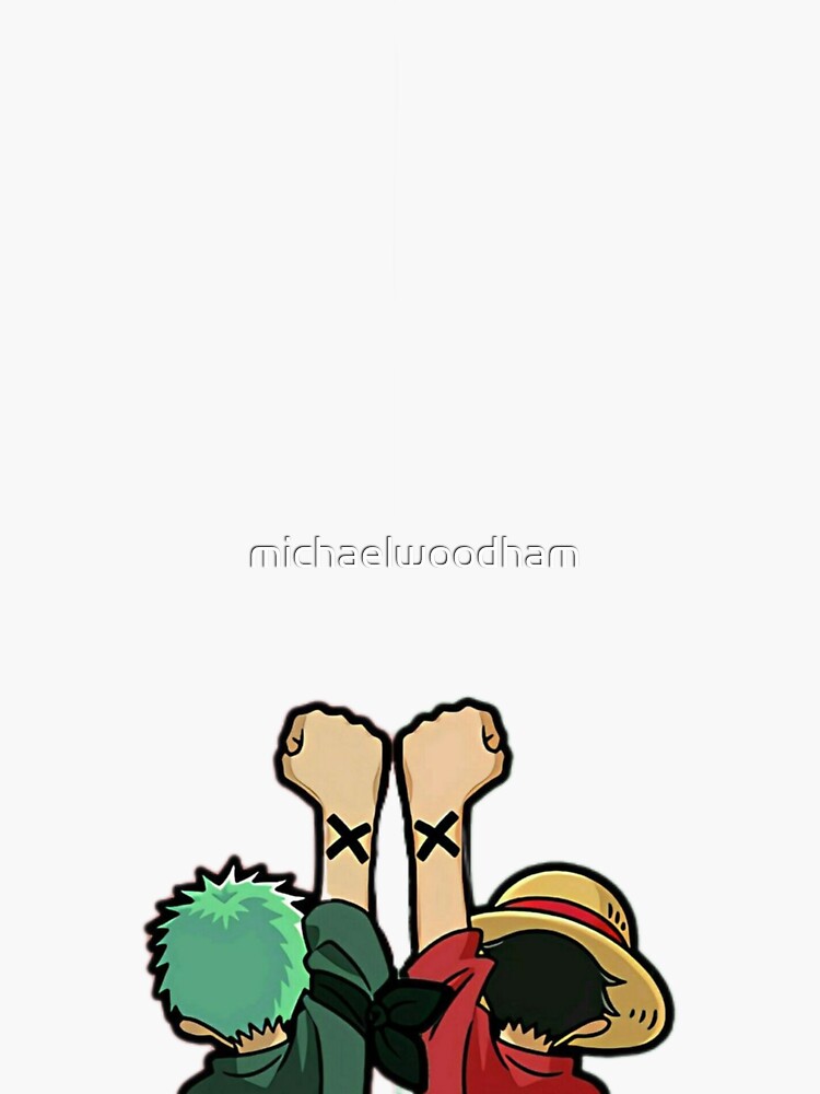 Luffy And Zoro Sticker For Sale By Michaelwoodham Redbubble