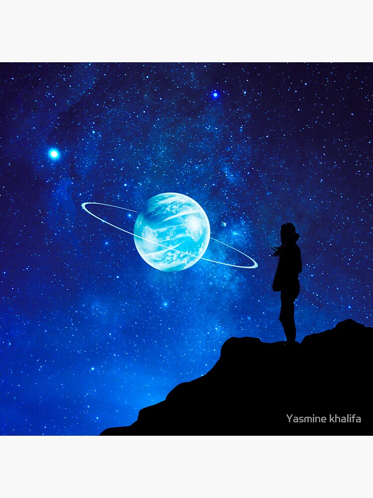 "Watching Blue Planet at night " Sticker for Sale by Yasmine712 | Redbubble