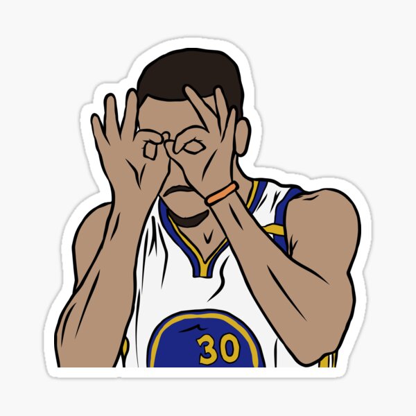"Steph Curry 3 Point Goggles" Sticker for Sale by RatTrapTees | Redbubble