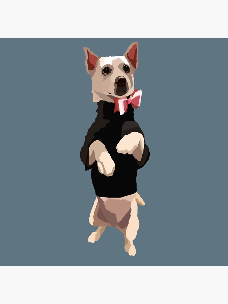 "Shiro the Vietnamese Street Dog Portrait Digital Illustration" Poster ...