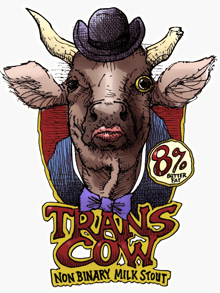 "Trans-Cow" Sticker for Sale by froobius | Redbubble