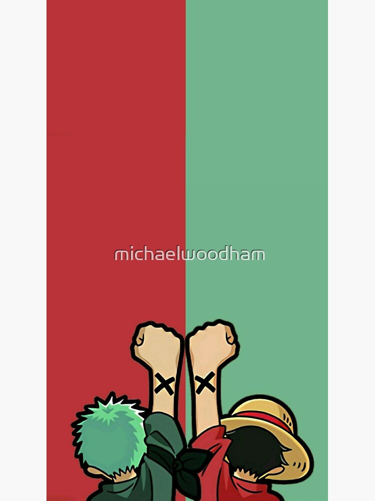 Luffy And Zoro Sticker For Sale By Michaelwoodham Redbubble