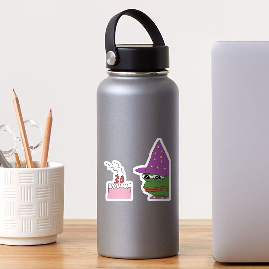 "Wizard Pepe the frog - 30 Years" Sticker for Sale by PepeAndFrens ...