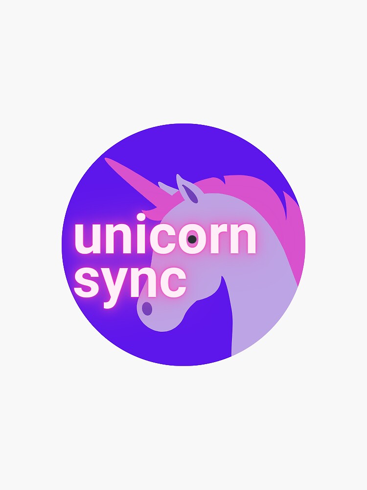 "Unicorn Sync Logo" Sticker for Sale by UnicornSync | Redbubble