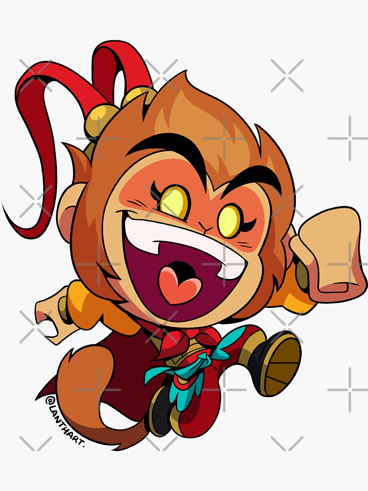 "Chibi Sun Wukong" Sticker by Lanthart | Redbubble