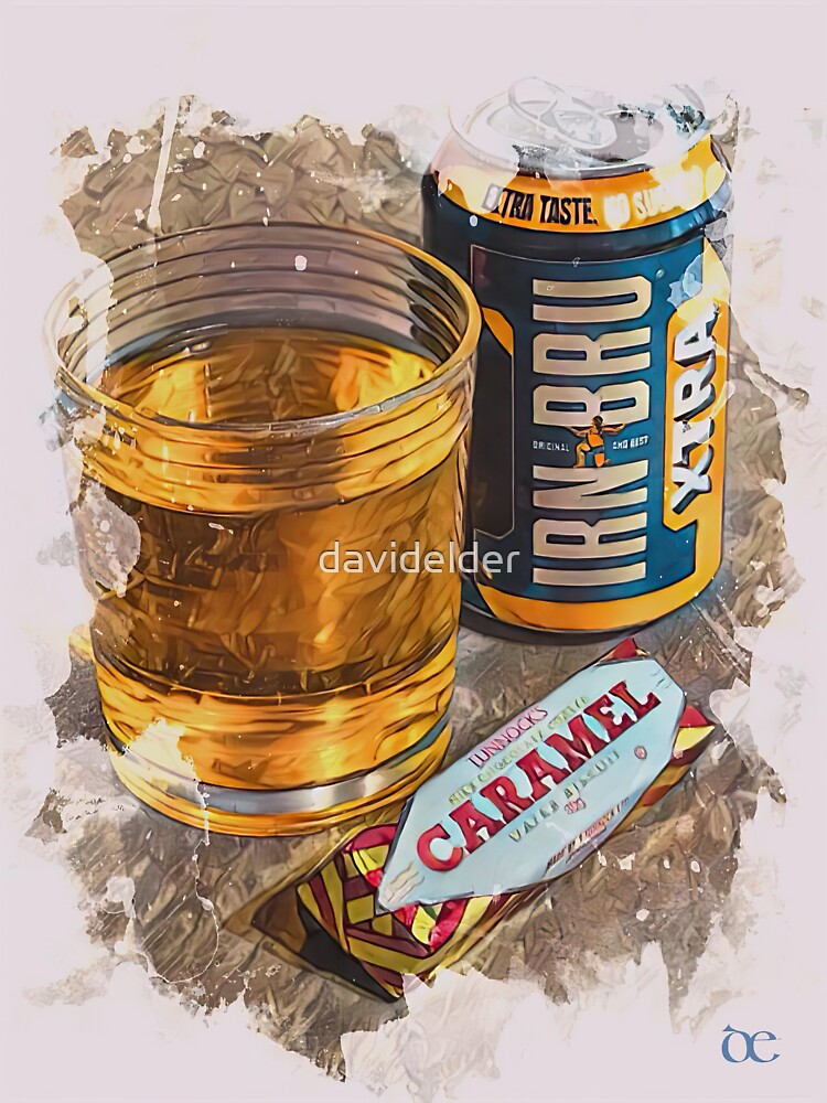 "Irn Bru Contemporary Modern Artwork" Sticker for Sale by davidelder ...