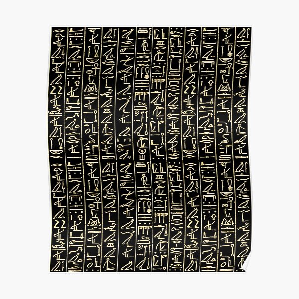 "Ancient Egyptian Hieroglyphics " Poster for Sale by bassel-elkadi ...