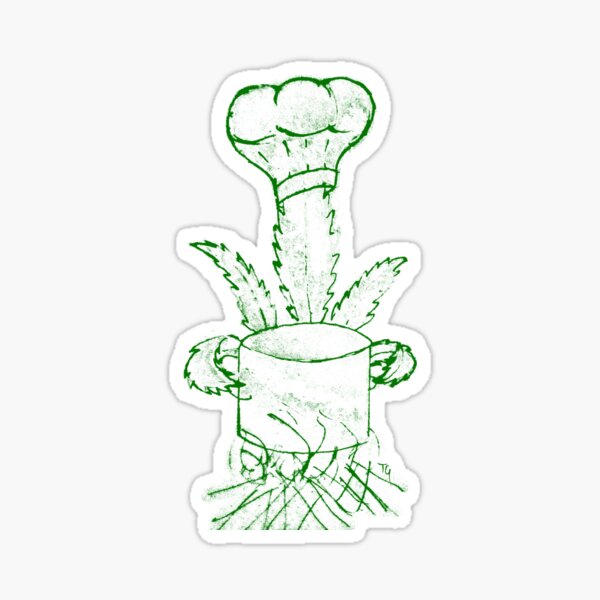 "Weed Leaf Chef" Sticker for Sale by idrawlyricsuk | Redbubble