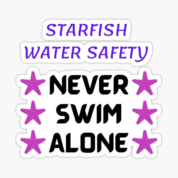 "WATER Safety" Sticker for Sale by starfishstuff | Redbubble