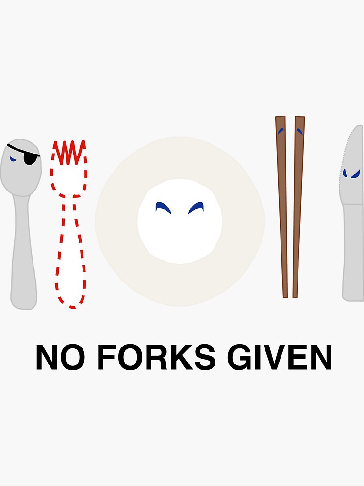 "No Forks Given by Piranha Mafia" Sticker for Sale by linjaboy | Redbubble