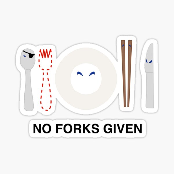 "No Forks Given by Piranha Mafia" Sticker for Sale by linjaboy | Redbubble