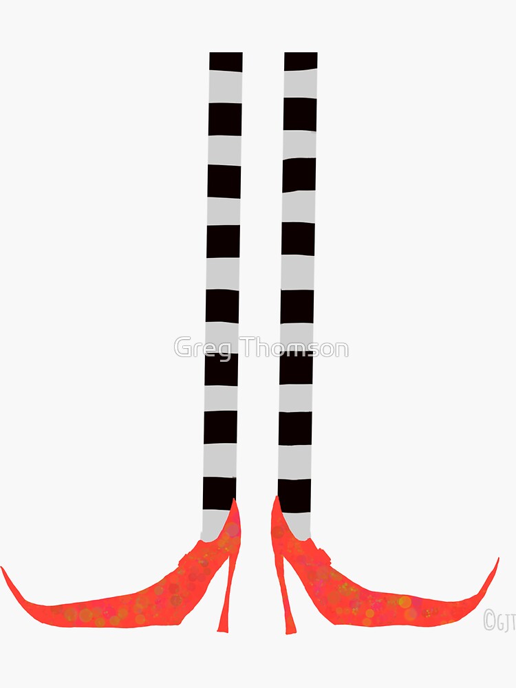 "Witchy Ruby Slippers" Sticker for Sale by GJThomson | Redbubble