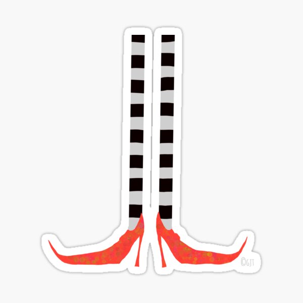 "Witchy Ruby Slippers" Sticker for Sale by GJThomson | Redbubble