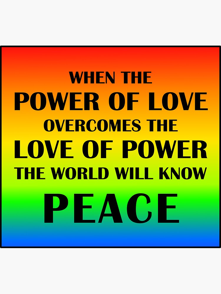 "power of love" Sticker for Sale by ThoreSchmidt | Redbubble