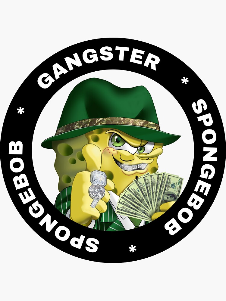 "SpongeBob gangster meme design 2" Sticker for Sale by Chevrodesigns ...