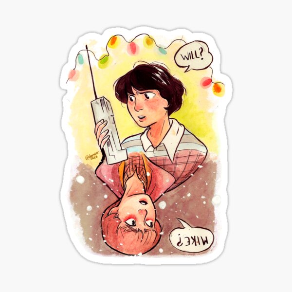 "Mike and Will (Stranger Things)" Sticker for Sale by dangerjazz ...