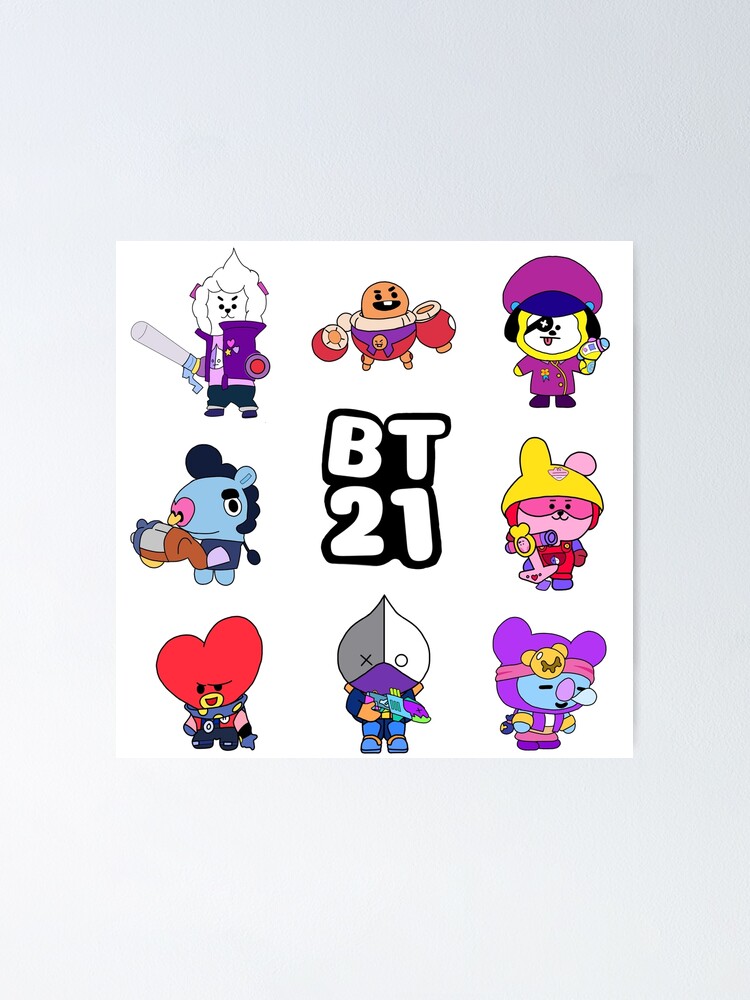 "BT21 Characters Pattern Style 02" Poster for Sale by Color-Toonix ...