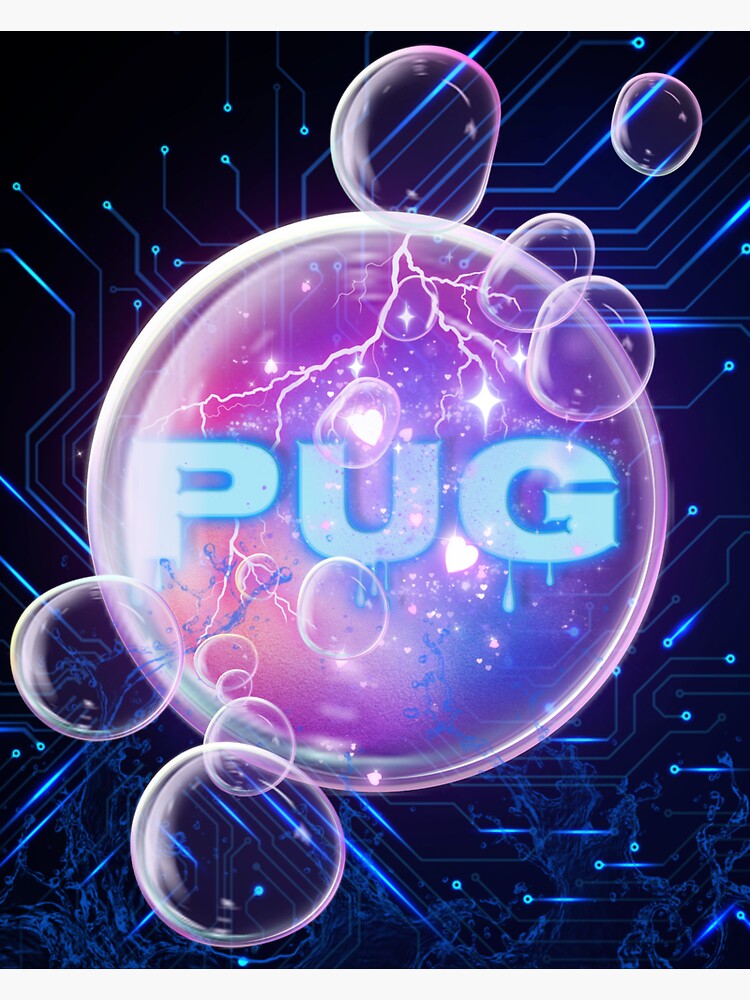"Pug | Epic Poster | Power Up Orbs" Sticker for Sale by puggear | Redbubble
