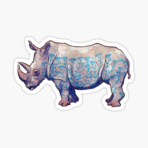 Rhino Stickers | Redbubble