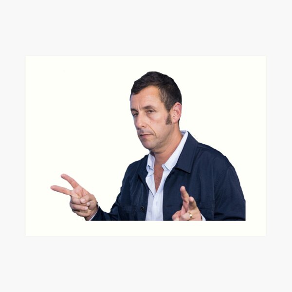 "Adam sandler sad peace signs" Art Print for Sale by PapaBadDad | Redbubble