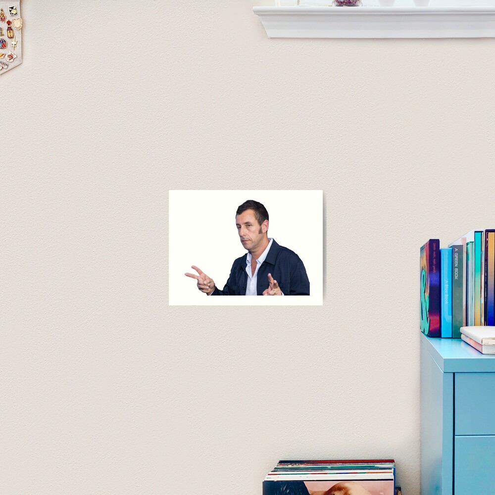 "Adam sandler sad peace signs" Art Print for Sale by PapaBadDad | Redbubble