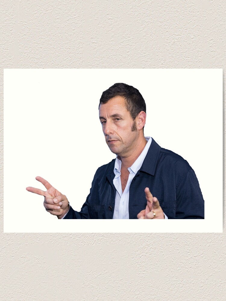 "Adam sandler sad peace signs" Art Print for Sale by PapaBadDad | Redbubble