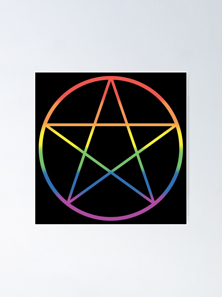 "Simple LGBTQ+ Pentacle Lines" Poster for Sale by Queen-Rosaleen ...