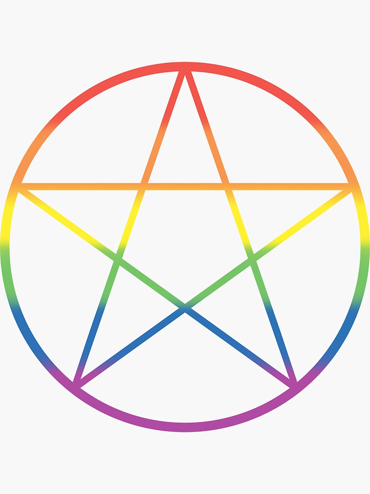 "Simple LGBTQ+ Pentacle Lines" Sticker for Sale by Queen-Rosaleen ...