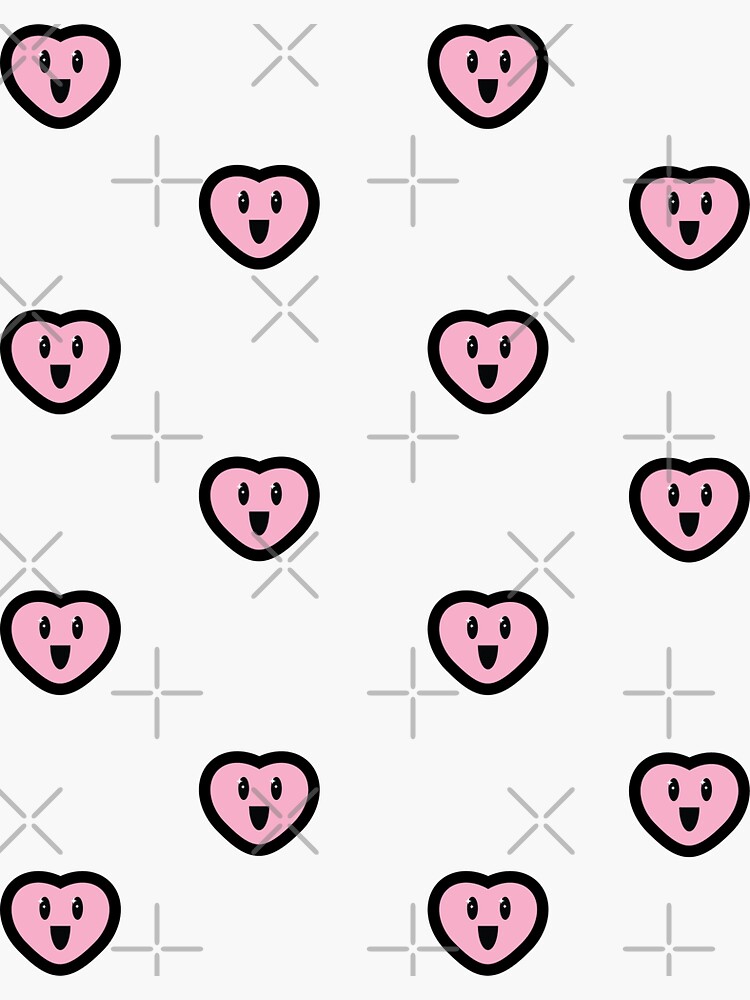 "Happy Heart Sticker Sheet" Sticker for Sale by Virtual-Artist | Redbubble