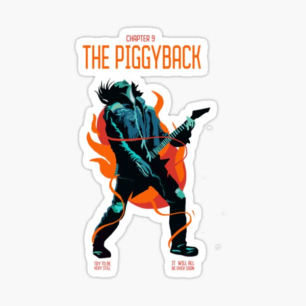 "the piggyback guitar" Sticker for Sale by changchangee | Redbubble