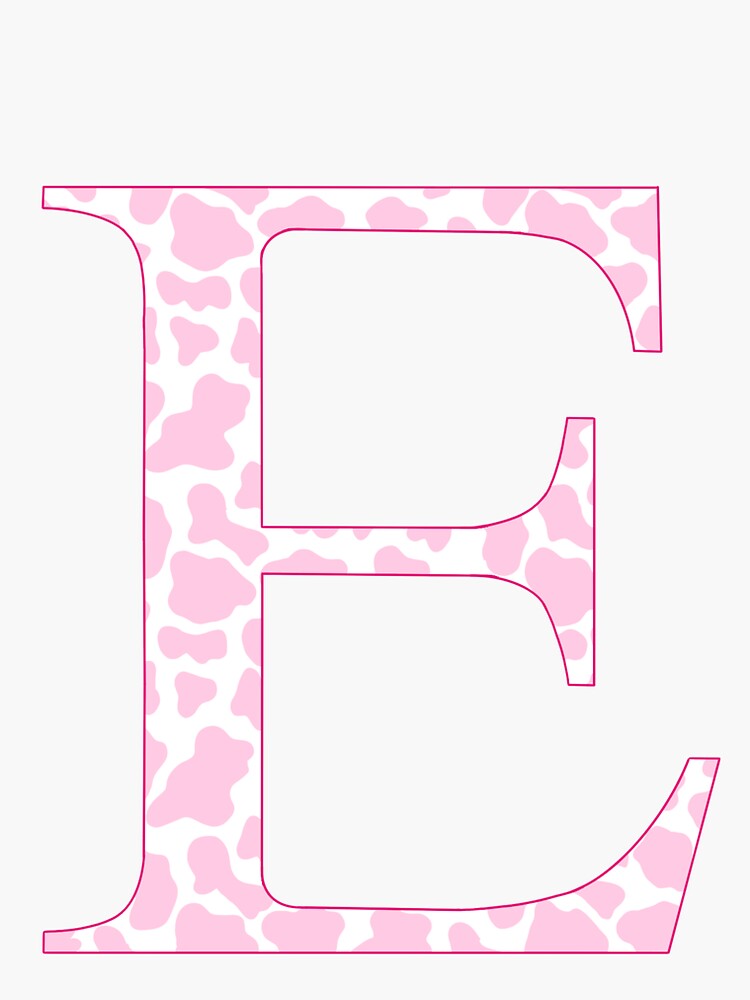 "Pink Cow Print Epsilon" Sticker for Sale by Kelliholbrook | Redbubble