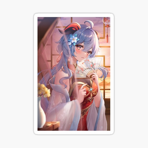 Cute Ganyu Genshin Impact Sticker For Sale By Saranghandago Redbubble