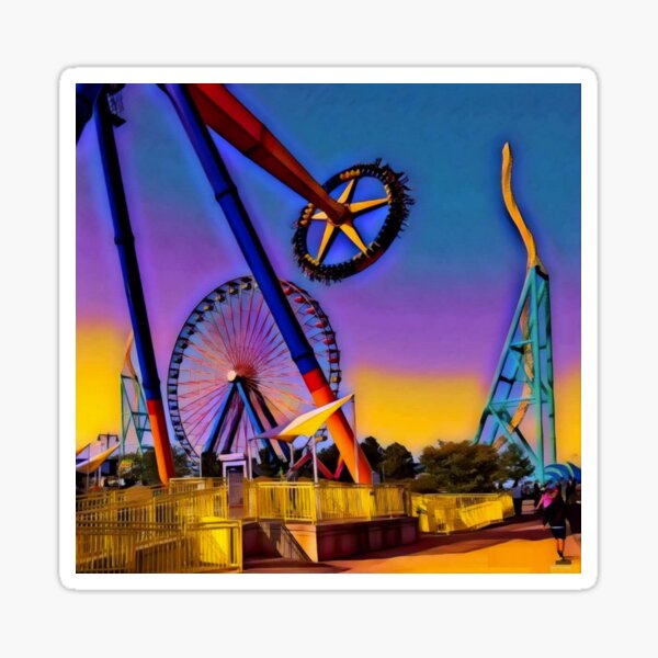 "Radical Rides (Cedar Point)" Sticker for Sale by sarahkathart90 ...