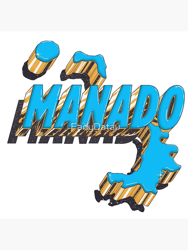 "Manado, Indonesia. Retro Typography Art and Map Illustration" Poster ...