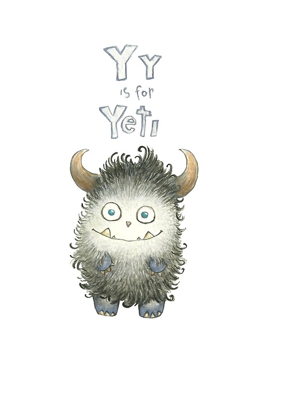 "Y is for Yeti" by EvijaOga | Redbubble